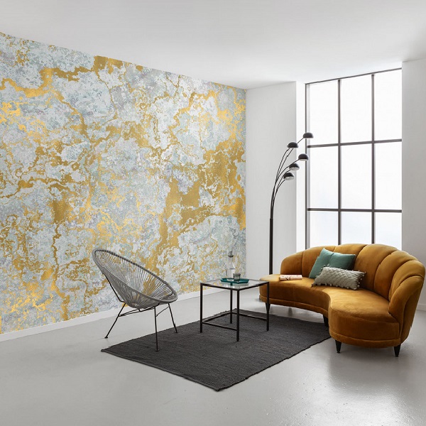Designer Wall Murals :: Wall Murals Raw :: Marbelous Gold Mural ...
